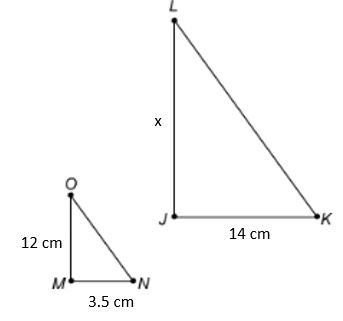 Solved Triangle JKL and Triangle MNO are similar triangles. | Chegg.com